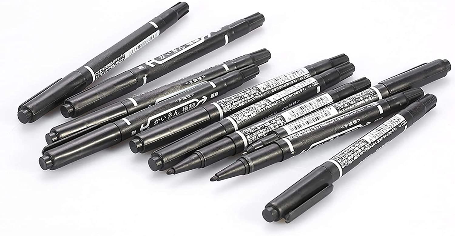 Black Tattoo Skin Markers - 10 Pack | Tatt Lab