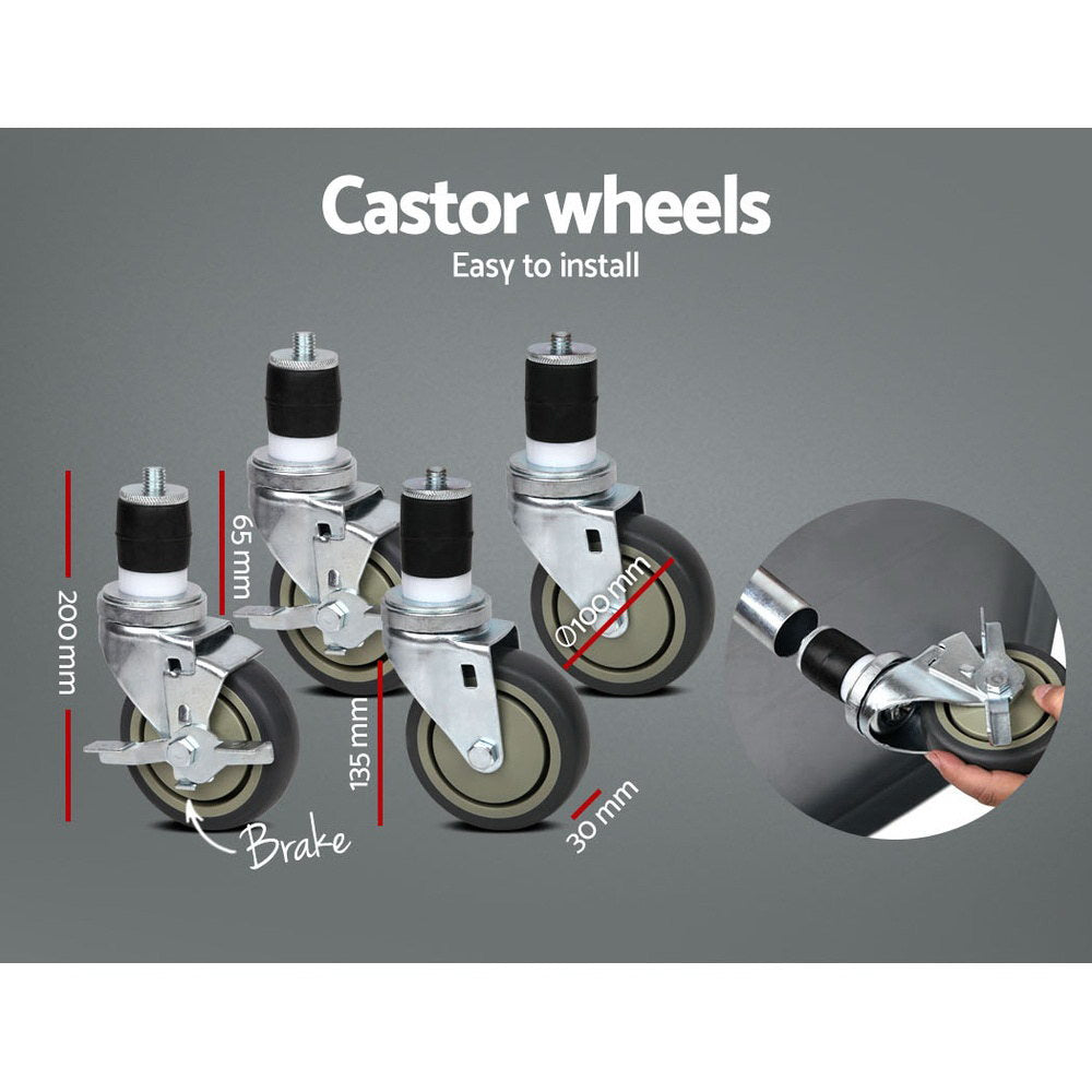 Stainless Steel Medical Work Bench Trolley - 1219MM x 610MM | Tatt Lab